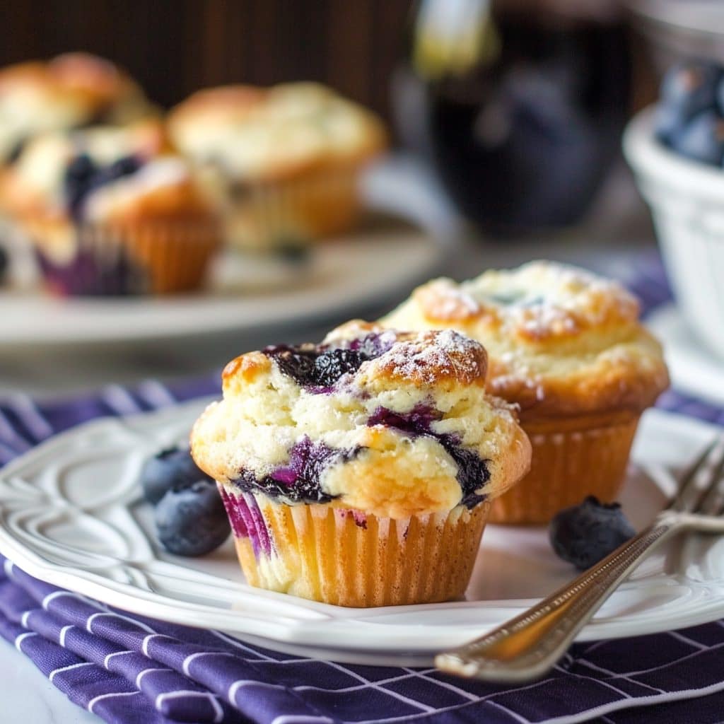 Blueberry Cream Puff Muffins - Sarai Chinwag