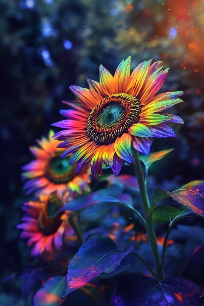 What Do Rainbow Sunflowers Symbolize?