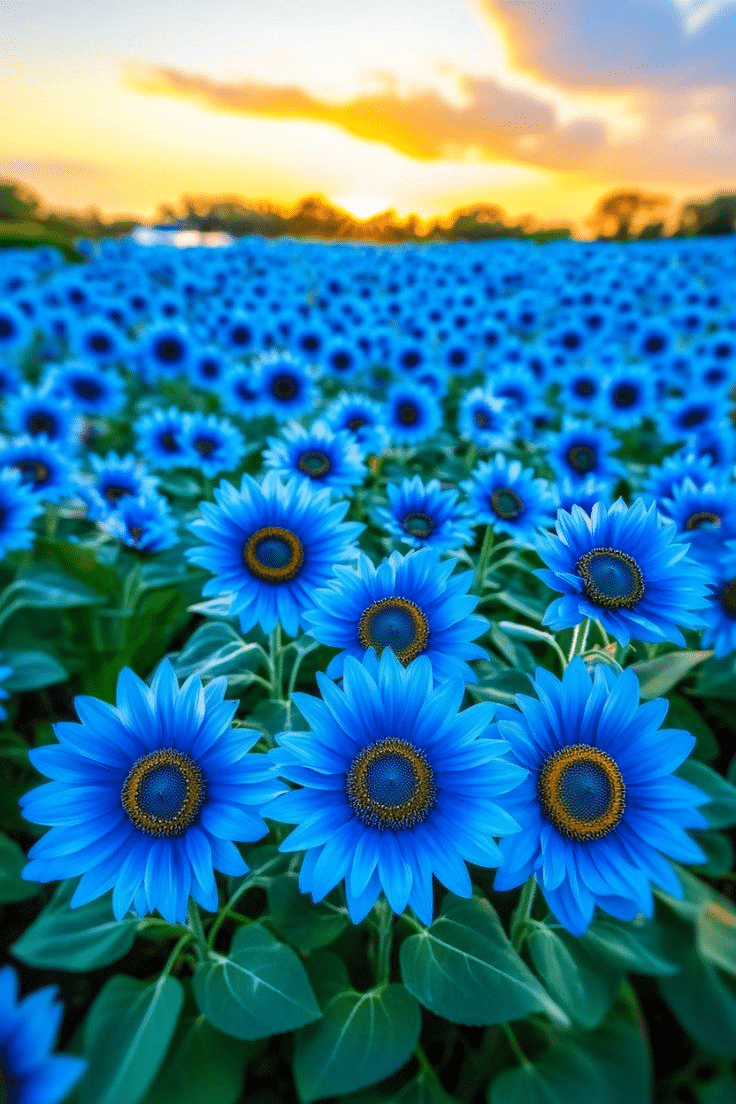 The Spiritual Meaning of Blue Sunflowers