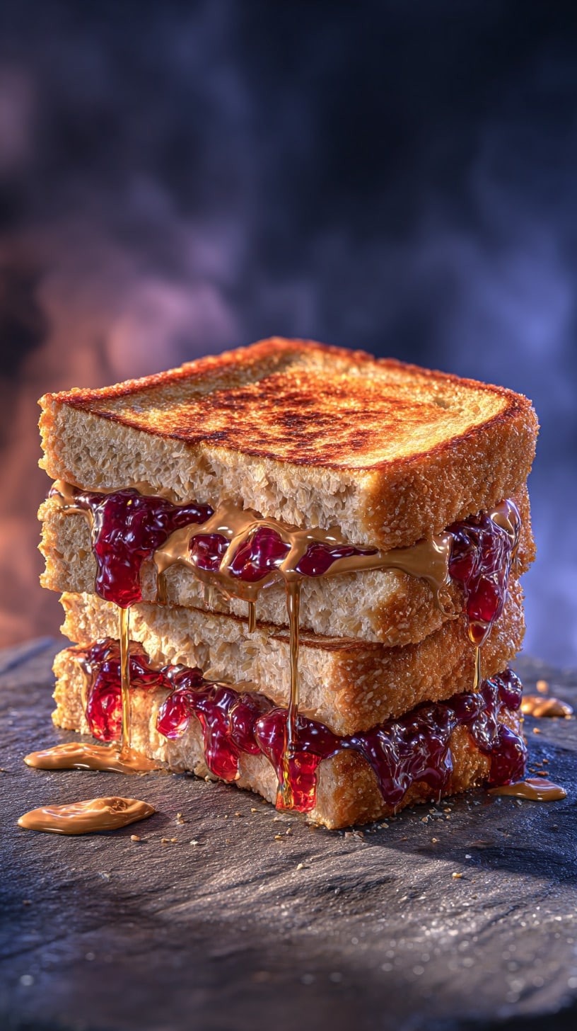 Deep Fried Peanut Butter & Jelly Sandwich | Sarai Chinwag